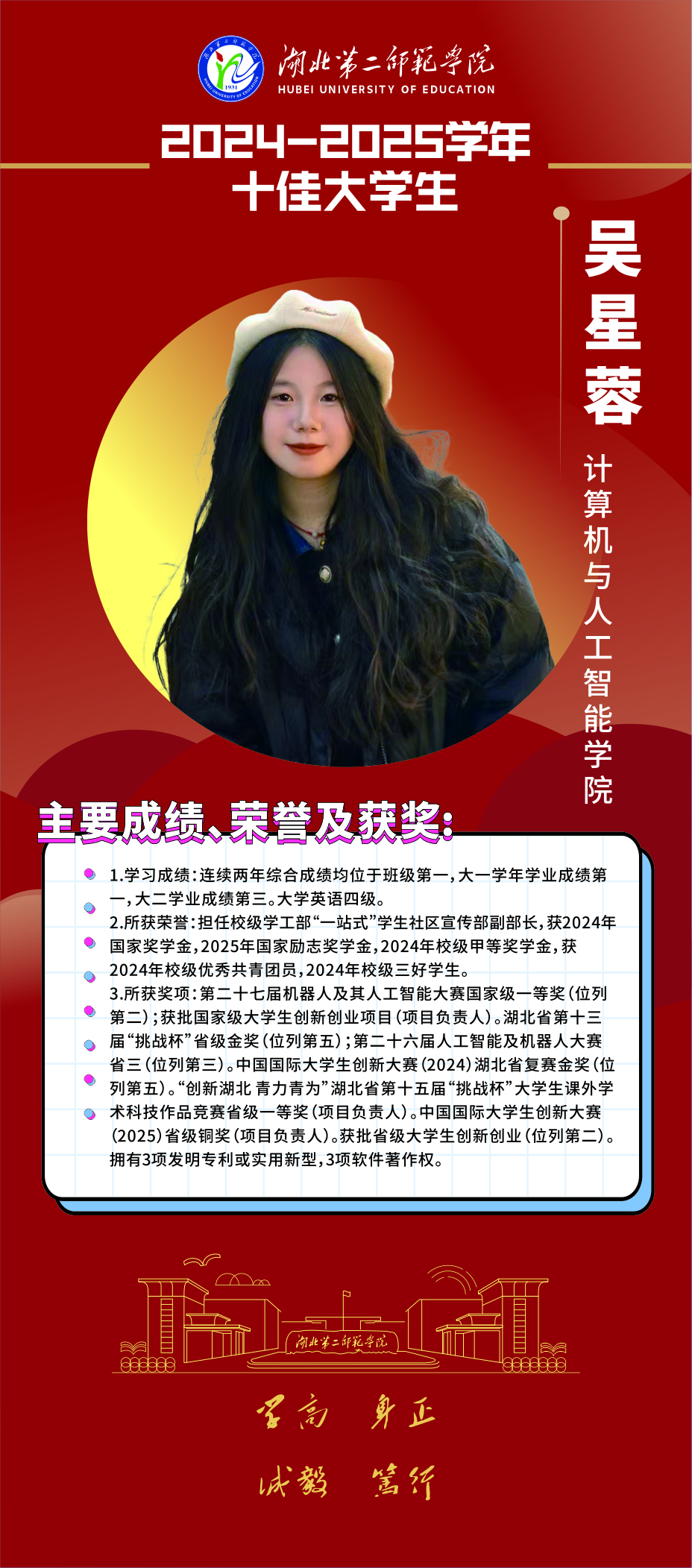 【十佳大学生】2024-2025学年“十佳大学生”获得者风采展